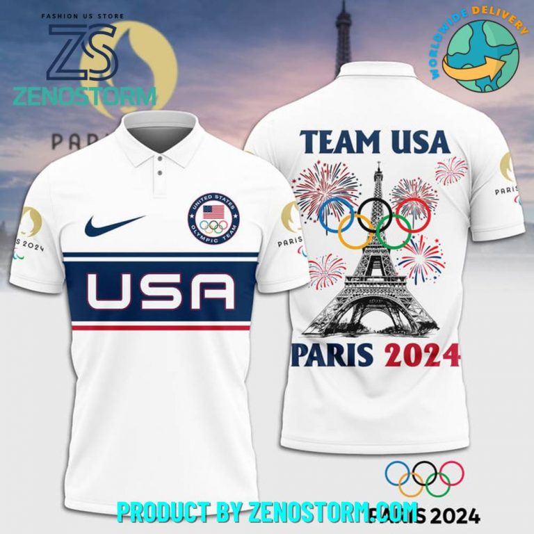 Team USA 2024 Olympic Paris New Nike Polo Shirt - Zenostorm
