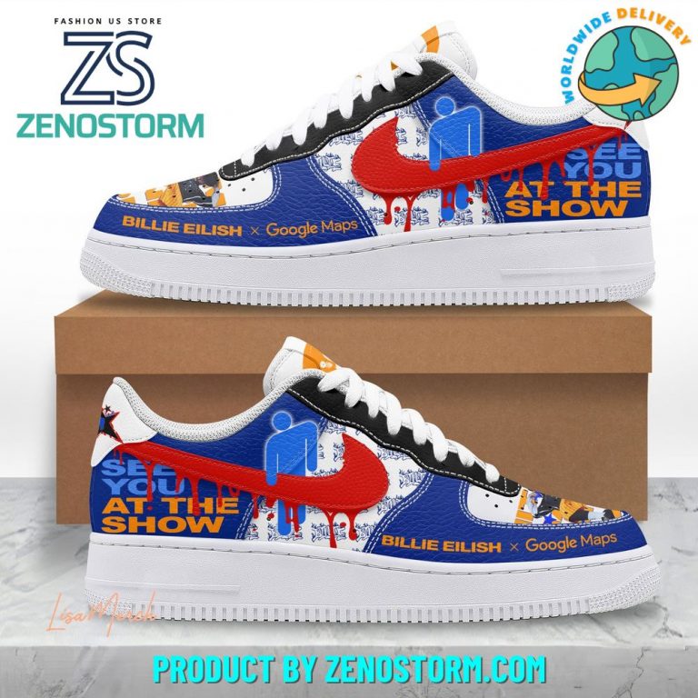 Billie Eilish x Google Maps Limited Edition Air Force 1 - Zenostorm