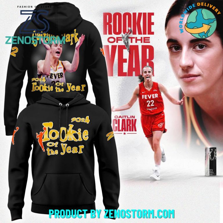 Caitlin Clark WNBA’s 2024 Rookie of the Year Combo Hoodie, Pants, Cap ...