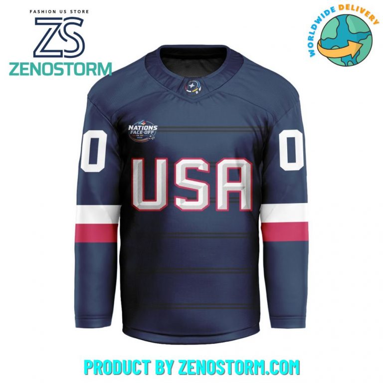 USA Hockey Home 4 Nations Face-Off 2025 Hockey Jersey - Zenostorm